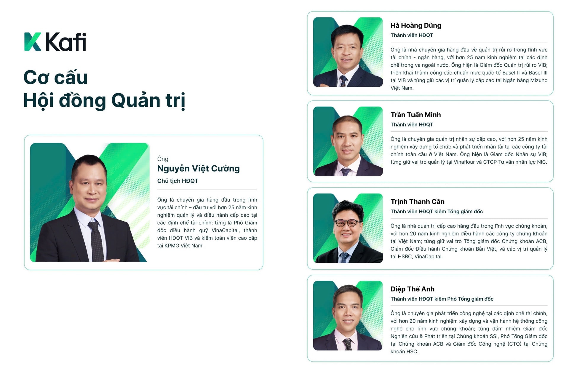 Chứng khoán Kafi bổ nhiệm Chủ tịch HĐQT mới, từng giữ vị trí cấp cao ...