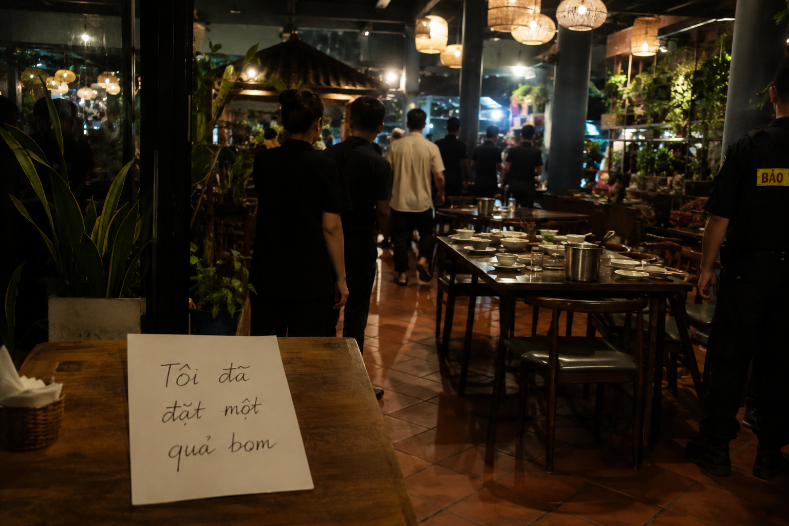 Đe dọa đánh bom nhà hàng vì không muốn tham dự tiệc với đồng nghiệp