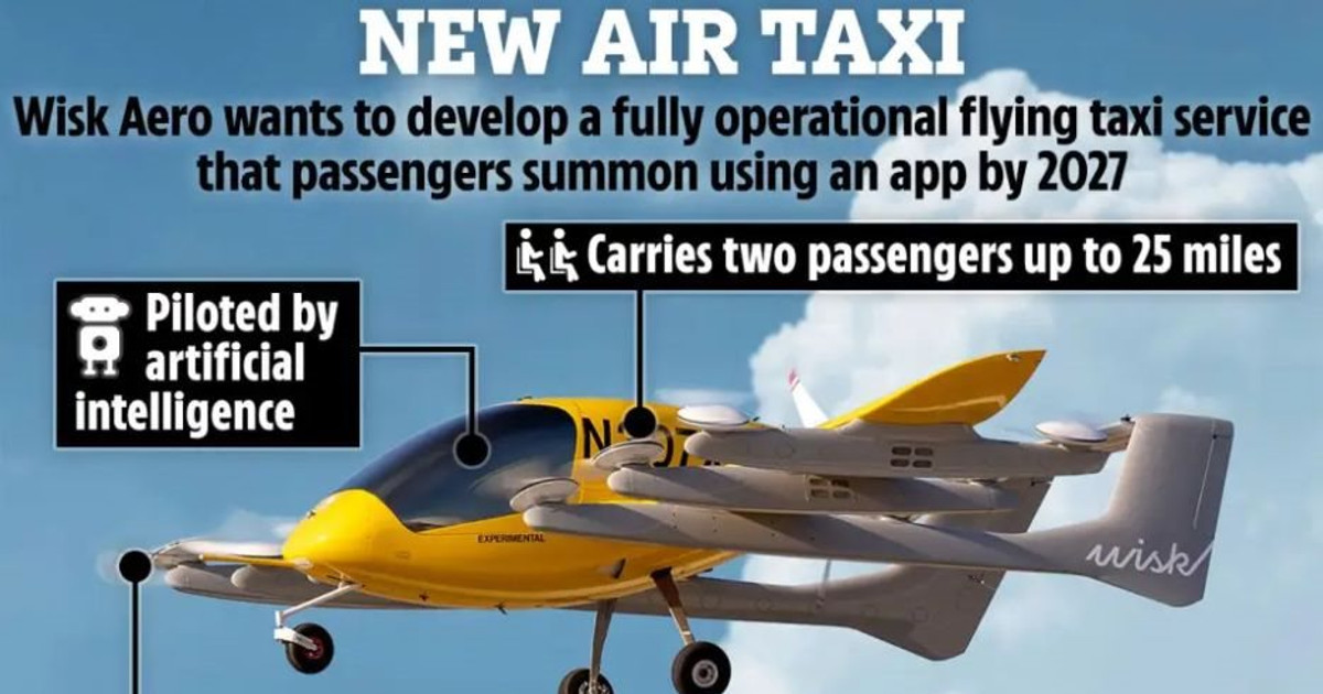 Hãng taxi bay của Mỹ chạy hoàn toàn bằng điện có thể đạt tốc độ 220 km/h