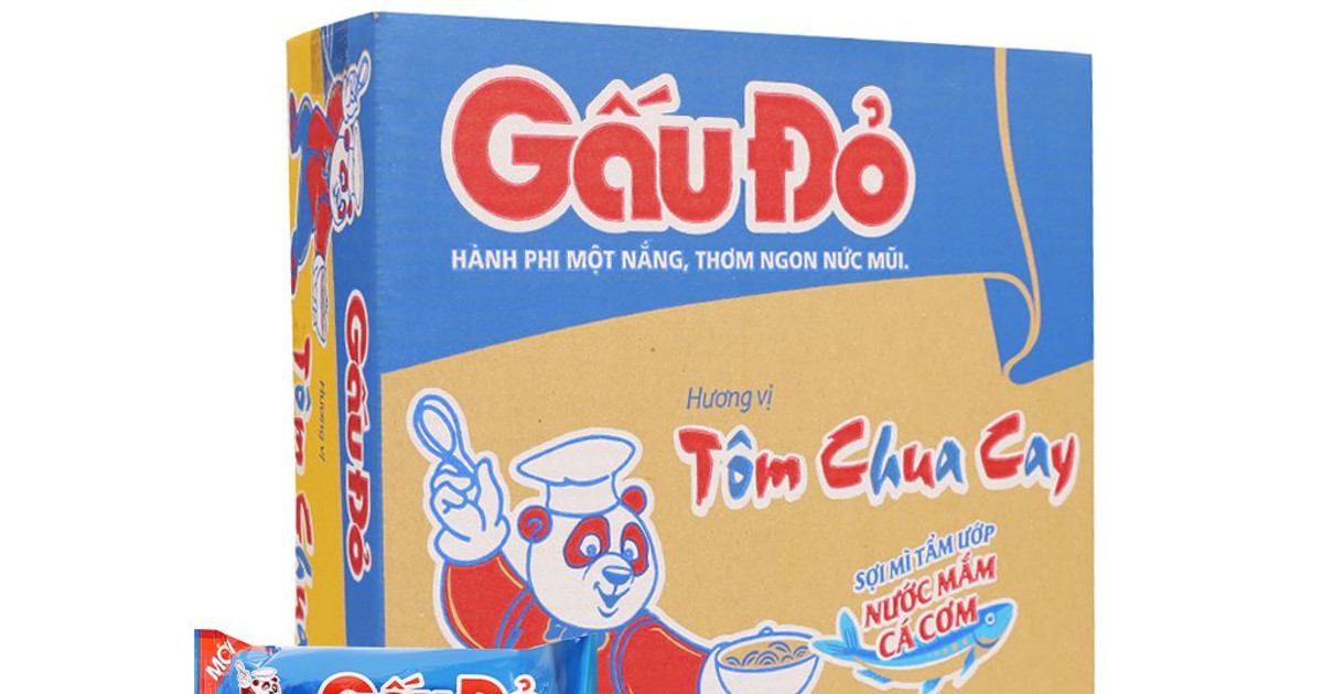 Mì ăn liền tôm chua Gấu Đỏ bị Đài Loan "tuýt còi"