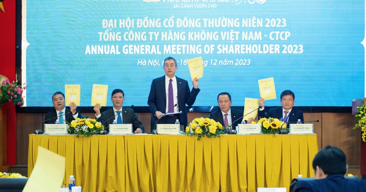 Vietnam Airlines đại hội cổ đông, đặt mục tiêu cân đối thu - chi từ năm ...