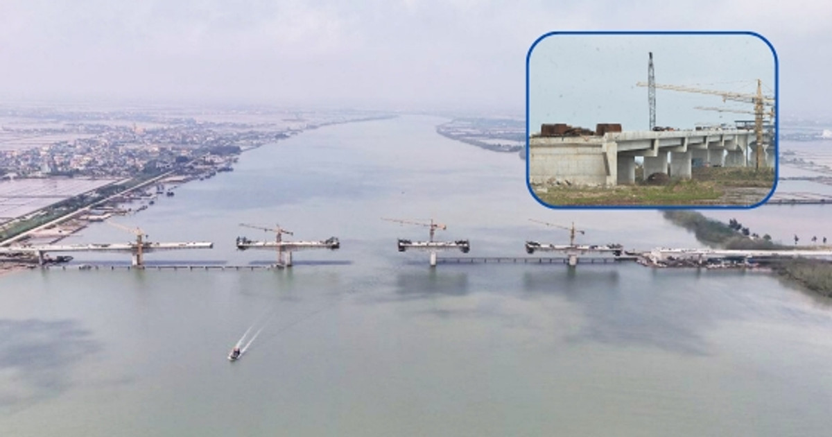 Cầu vượt sông Hồng gần nghìn tỷ nối 2 'vựa lúa' miền Bắc sắp hợp long