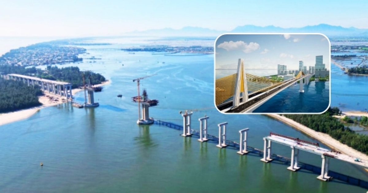Cầu vượt biển 2.400 tỷ dài nhất miền Trung Việt Nam sắp hợp long