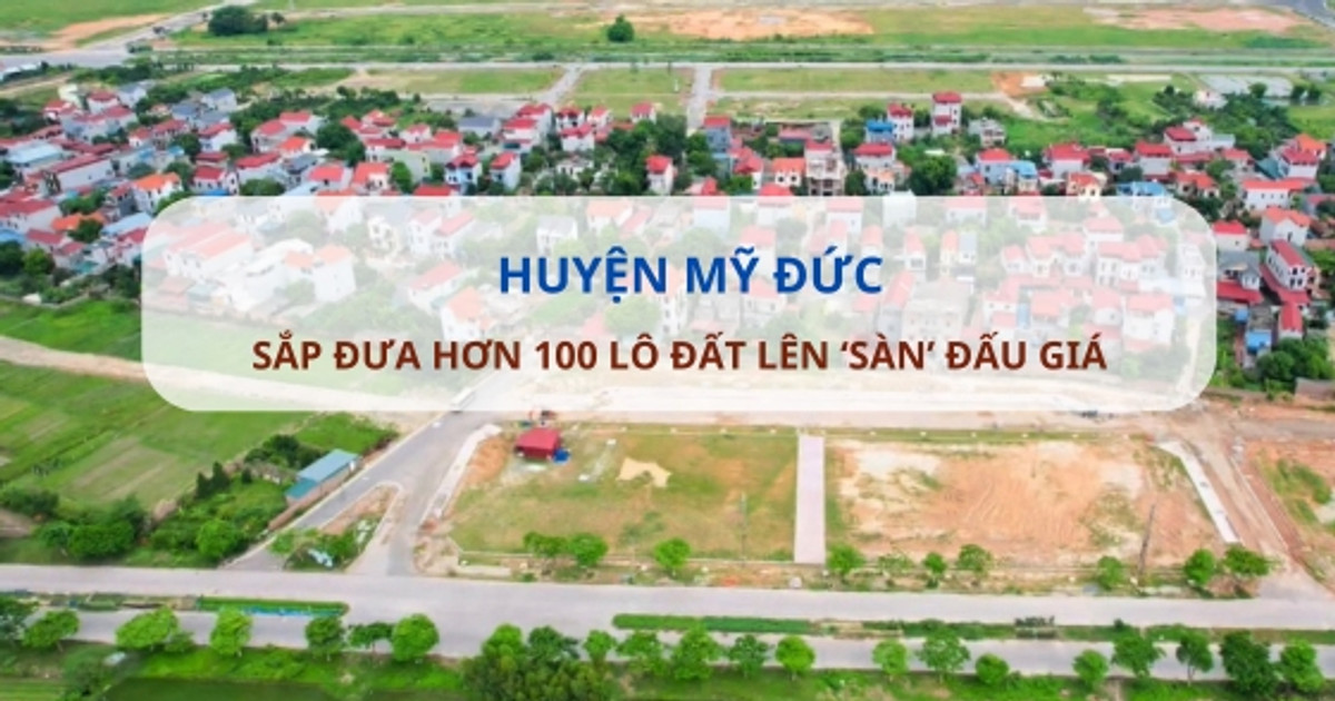 Huyện Mỹ Đức tiếp tục đưa hơn 100 lô đất 'lên sàn', giá khởi điểm chỉ ...