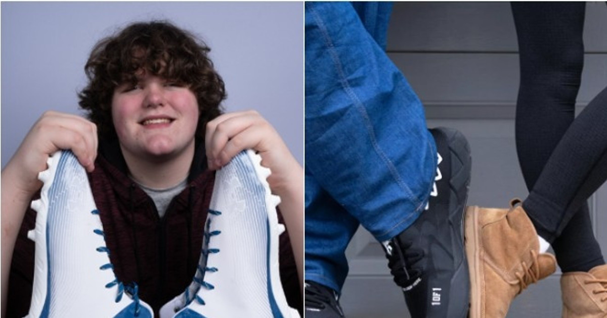 Nỗi khổ của thiếu niên có bàn chân 'khủng' nhất thế giới