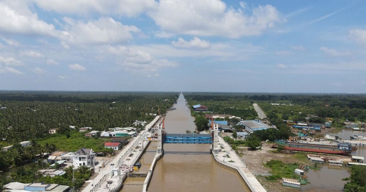 Cống ngăn mặn hơn 500 tỷ đồng lớn thứ hai miền Tây, sớm phát huy hiệu ...