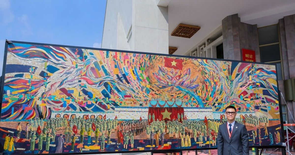 Bức tranh “Bác Hồ đọc Tuyên ngôn Độc lập” của nghệ sĩ Việt xác lập kỷ ...