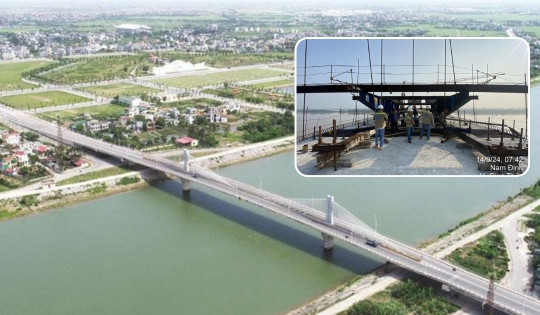 Cầu vượt sông nghìn tỷ nối 2 'vựa lúa' lớn nhất miền Bắc chính thức hợp ...